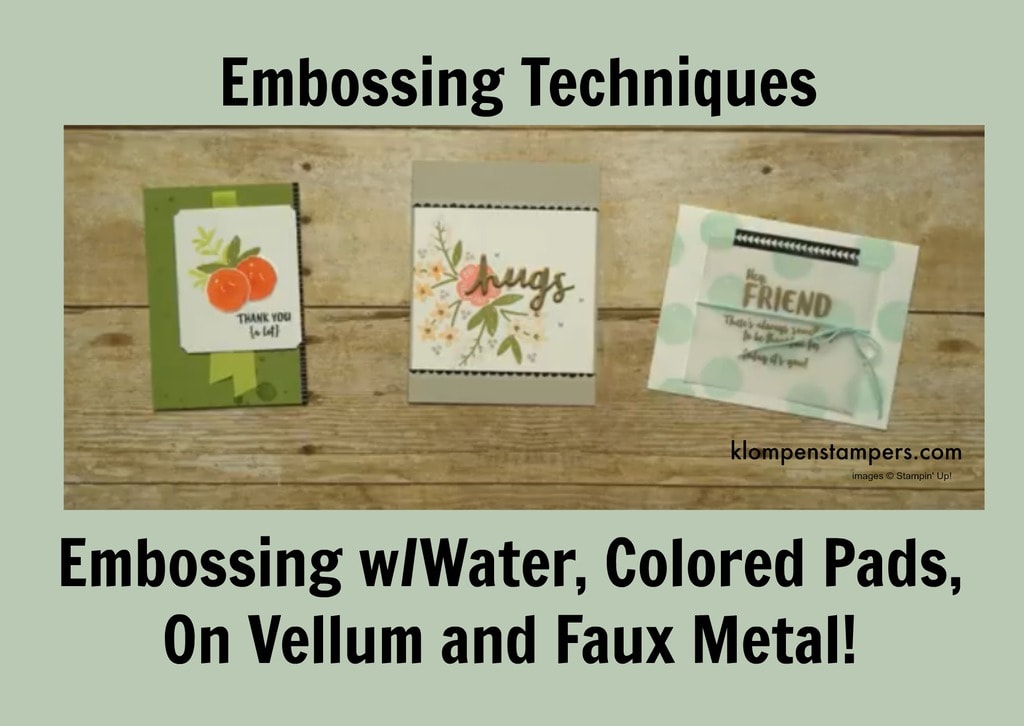 4 Different Embossing Techniques - Klompen Stampers