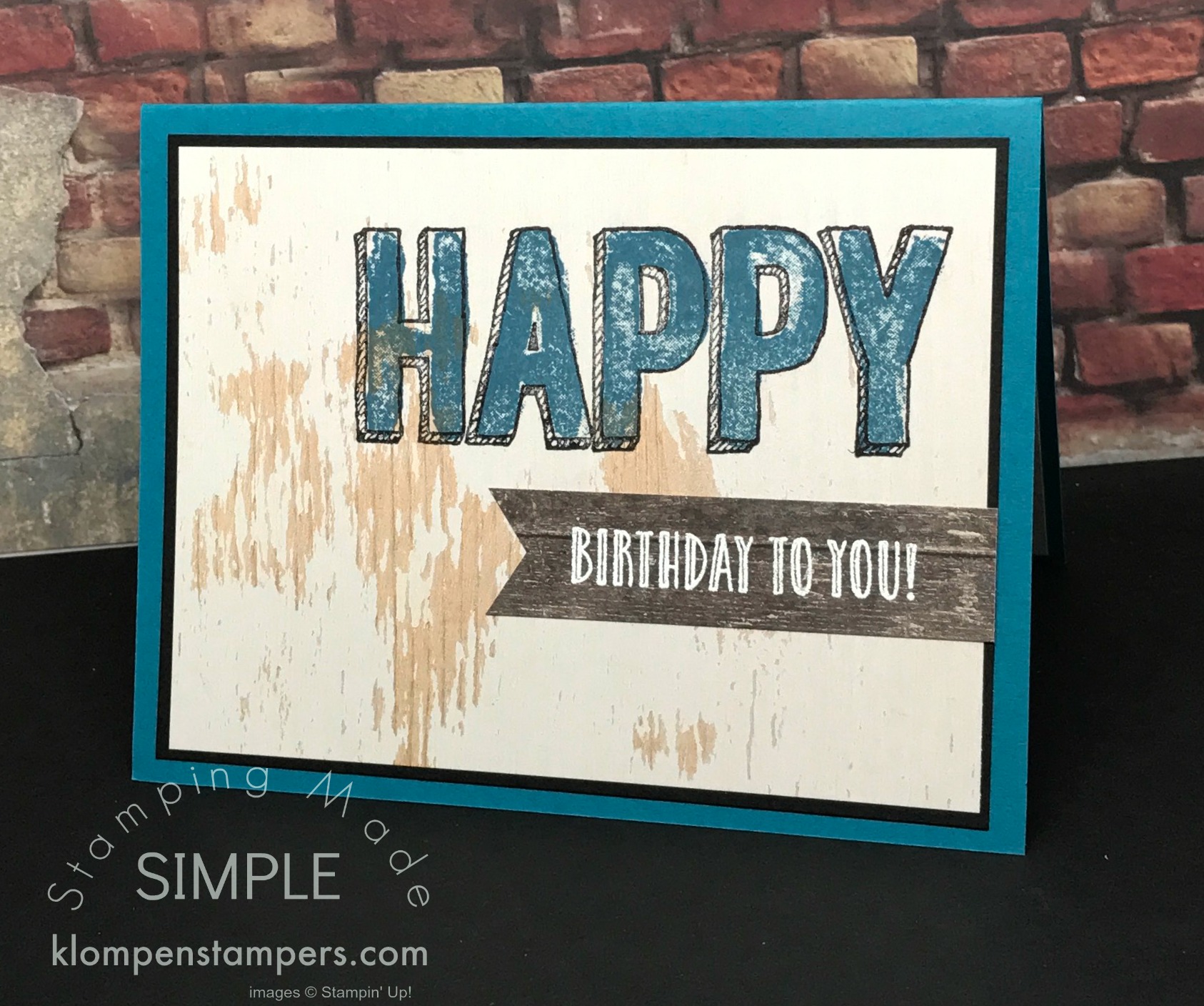 Masculine Cards Using Designer Series Papers - Klompen Stampers