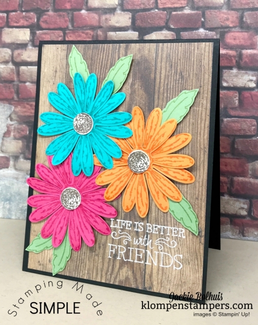 Daisy Delight Card - Klompen Stampers
