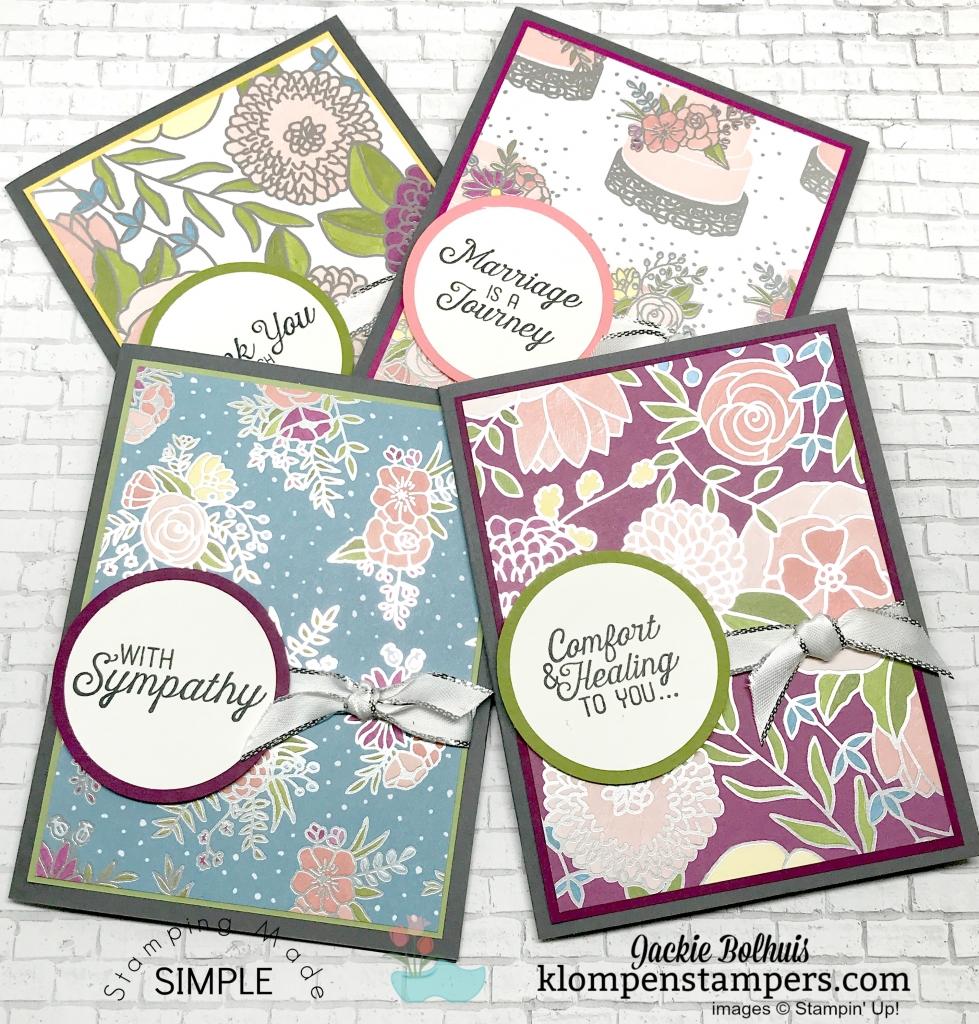Quick & Easy Cards with Sweet Soiree DSP - Klompen Stampers