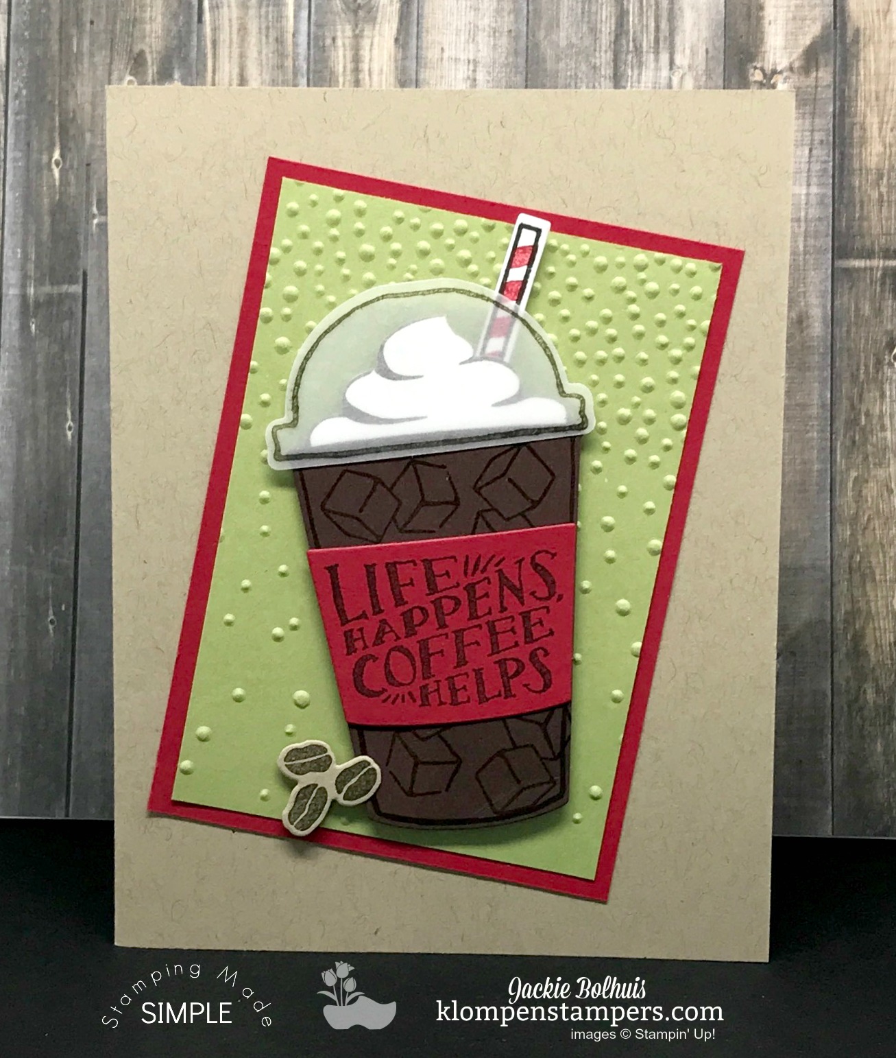 Coffee Cafe Tutorial & Video - Klompen Stampers