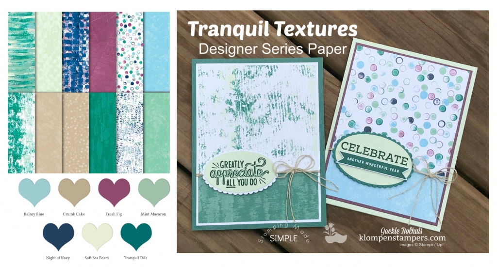 Design it With DSP - Tranquil Textures - Klompen Stampers