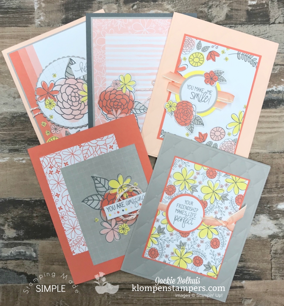 25 Quick and Easy Cards: New Class to Go - Klompen Stampers