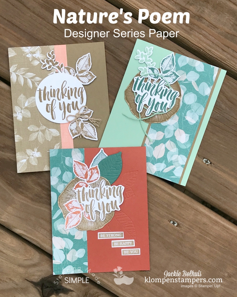 Quick & Easy Fun Fold with Nature's Poem DSP - Klompen Stampers