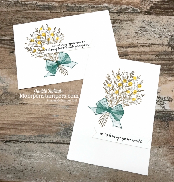6 Fast Greeting Cards Made With Wishing You Well Stamp Set - Klompen ...