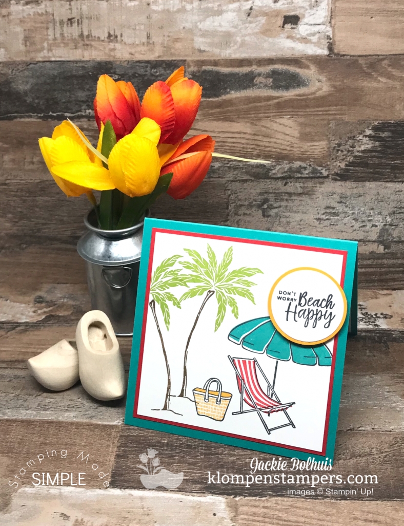 Beach Happy! Guaranteed Smiles with this Greeting Card - Klompen Stampers