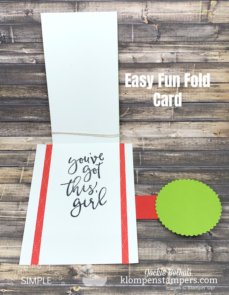 How to Make an Adorable Fun Fold Card for Teacher - Klompen Stampers