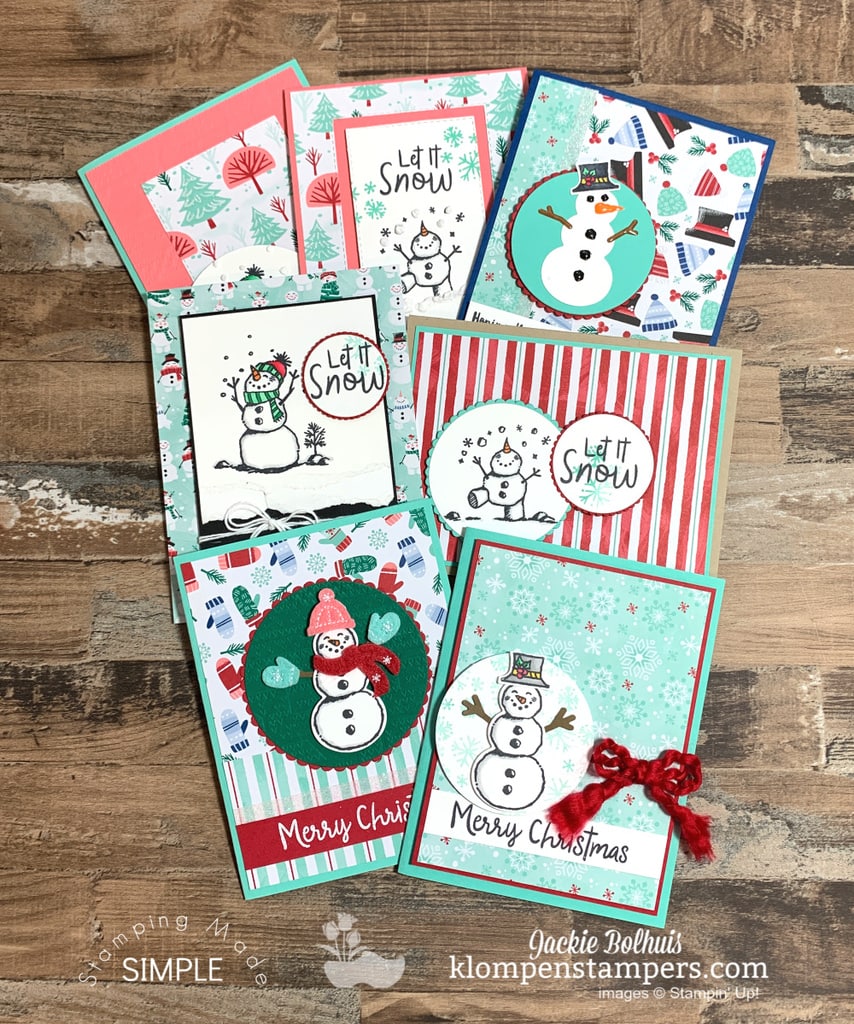 7 Adorable Handmade Cards with Snowman Season Stamp Set