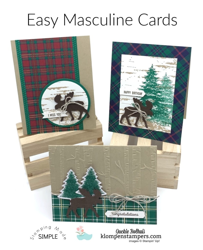 4 All Occasion Cards for Men Using 1 Awesome Stamp Set