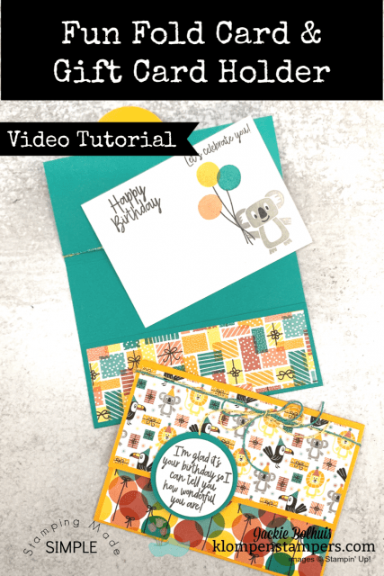 A Fun Fold Pocket Card That Can Double as a Gift - Klompen Stampers