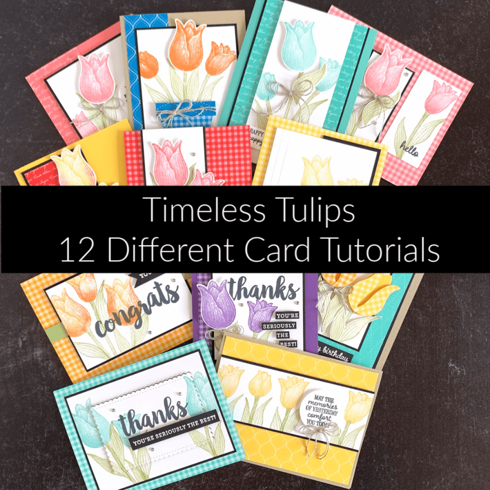 5 Simple Monochromatic Cards You Can Make - Klompen Stampers