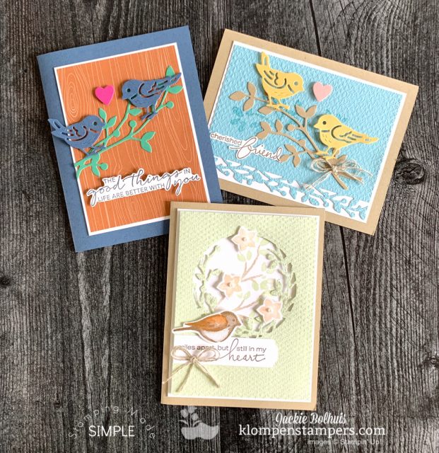 New Simple Cards to Stepped Up Cards with Birds & Branches
