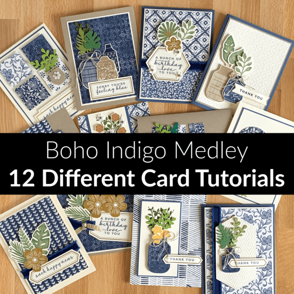 Boho Indigo Card Ideas - Klompen Stampers