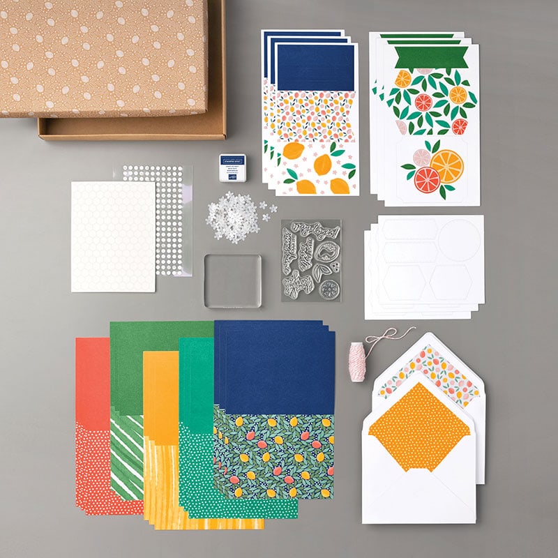 Make 15 Greeting Cards with the Simply Citrus Card Kit