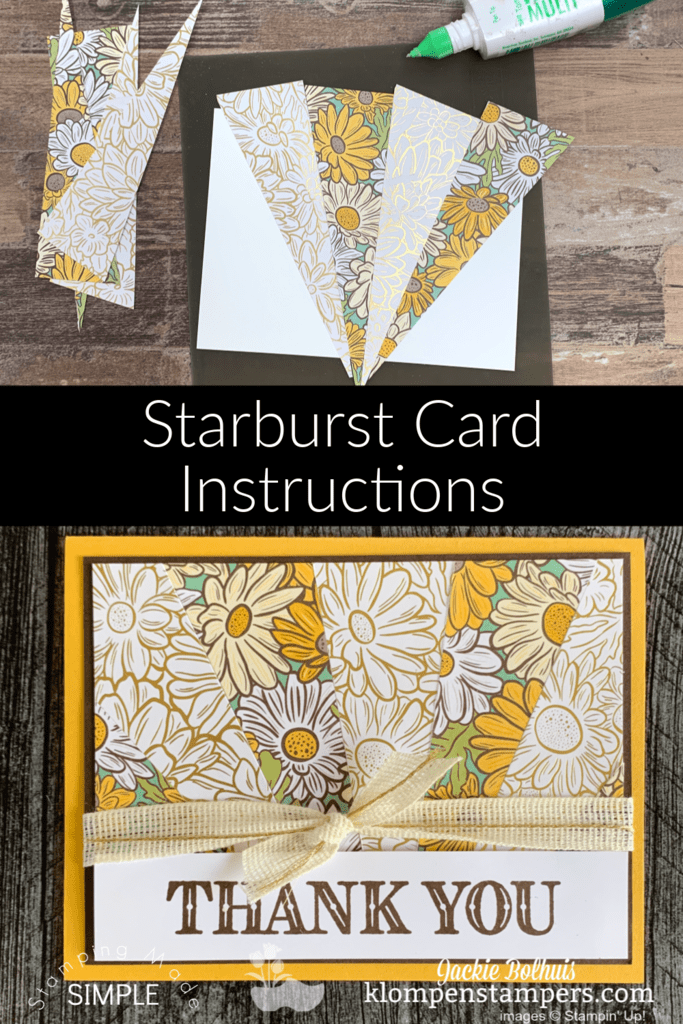 How to Make a Starburst Card the Easy Way | Klompen Stampers Cards
