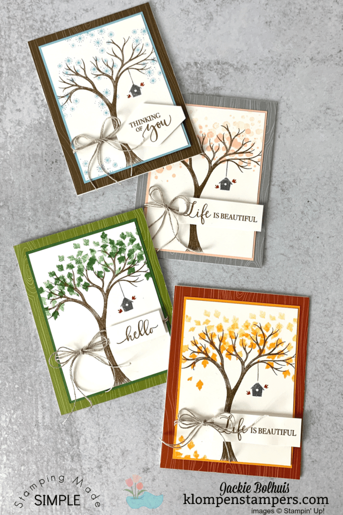 Easy Card Making to Show Life is Beautiful in All 4 Seasons