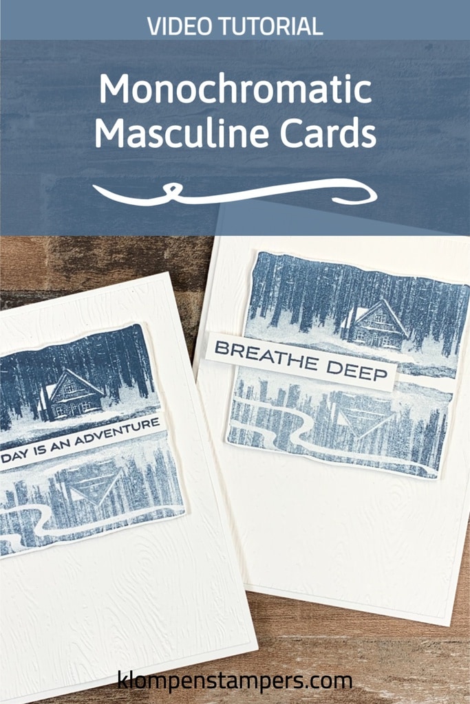 Monochromatic Masculine Cards: Quick Hand Stamped Card Ideas