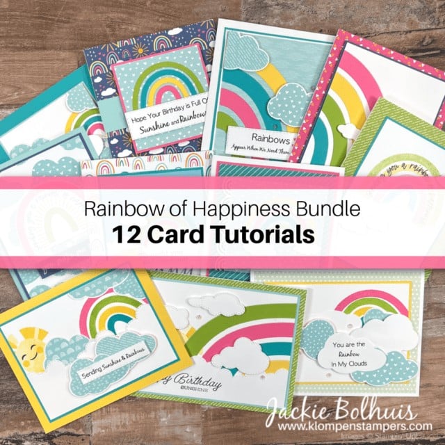 Rainbow of Happiness Card Ideas - Klompen Stampers