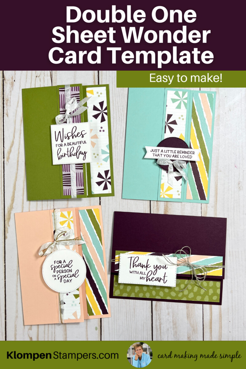Double One Sheet Wonder - Make 11 Easy Cards - Klompen Stampers