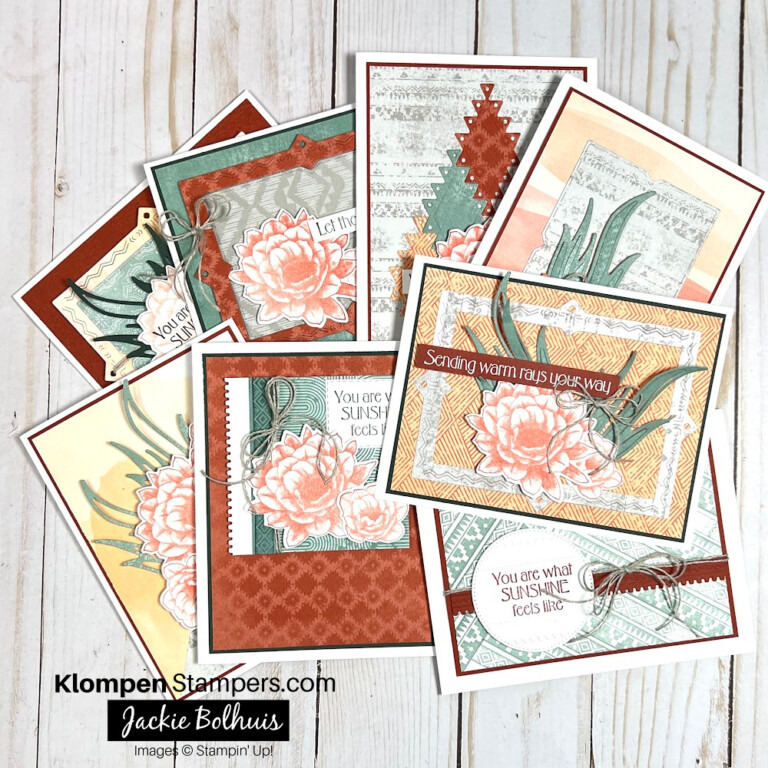 Delicate Desert Card Ideas - Klompen Stampers