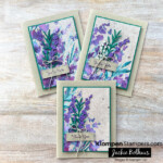 Elegant Greeting Card Designs With Perennial Lavender - Klompen Stampers