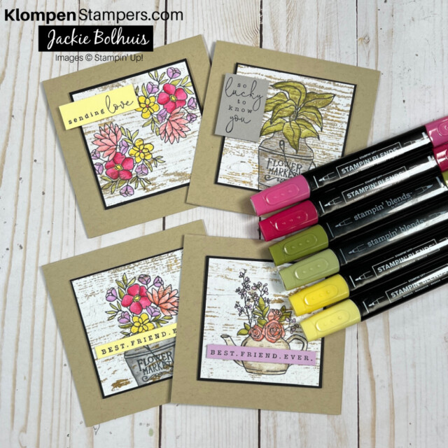 Country Flowers Card Inspiration & Coloring With Stampin' Blends